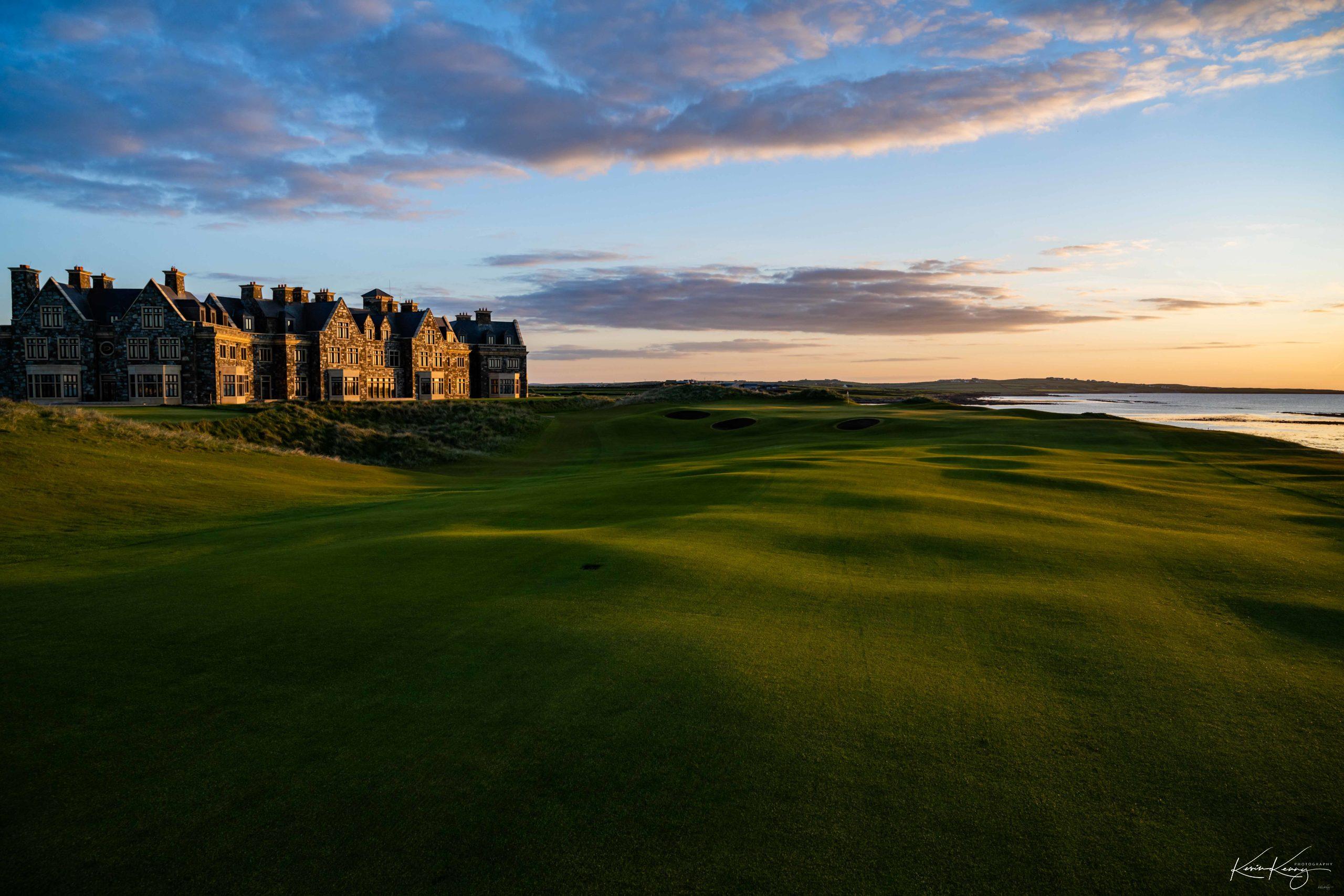 Doonbeg 18th & Lodge at Sunset - KK Photography